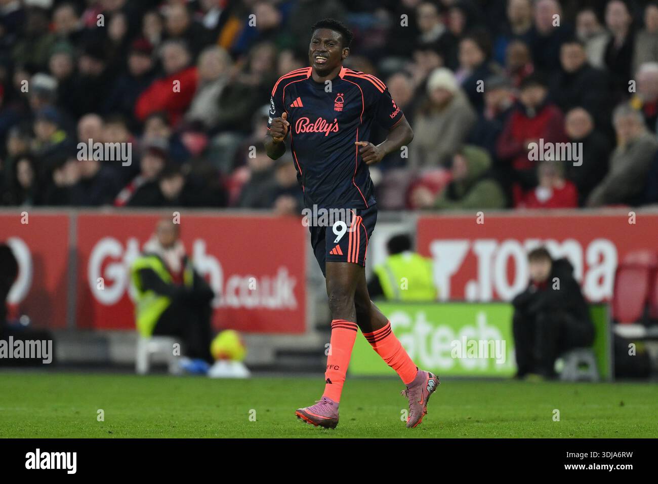 Taiwo Awoniyi of Nottingham Forest smiles during the Premier League ...