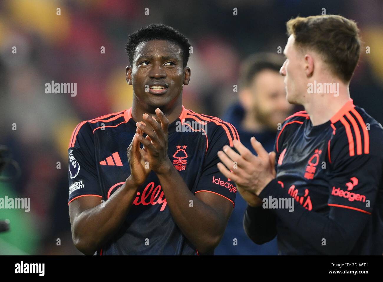 Taiwo Awoniyi of Nottingham Forest celebrates victory during the ...