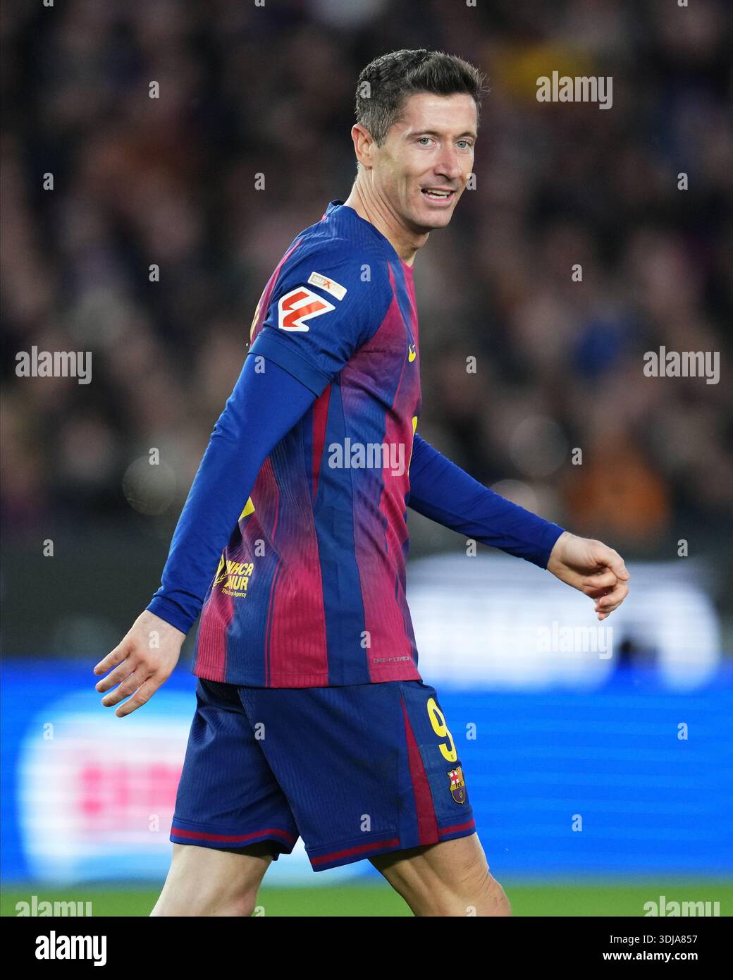 Robert Lewandowski of FC Barcelona during the La Liga EA Sports match ...