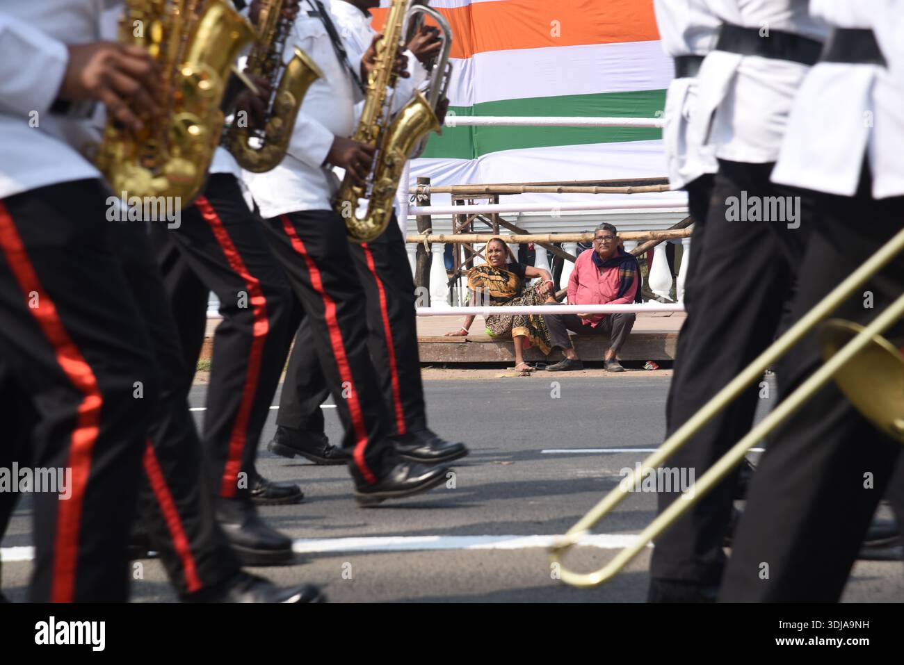 Republic Day parade rehearsal on Red Road in Kolkata, India, on January ...