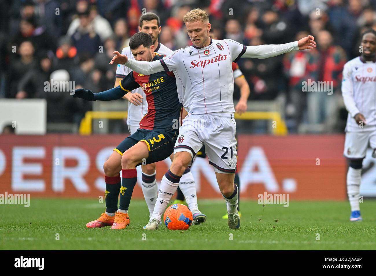 Aaron Martin (Genoa CFC) - Jens Odgaard (Bologna FC 1909) during Genoa ...
