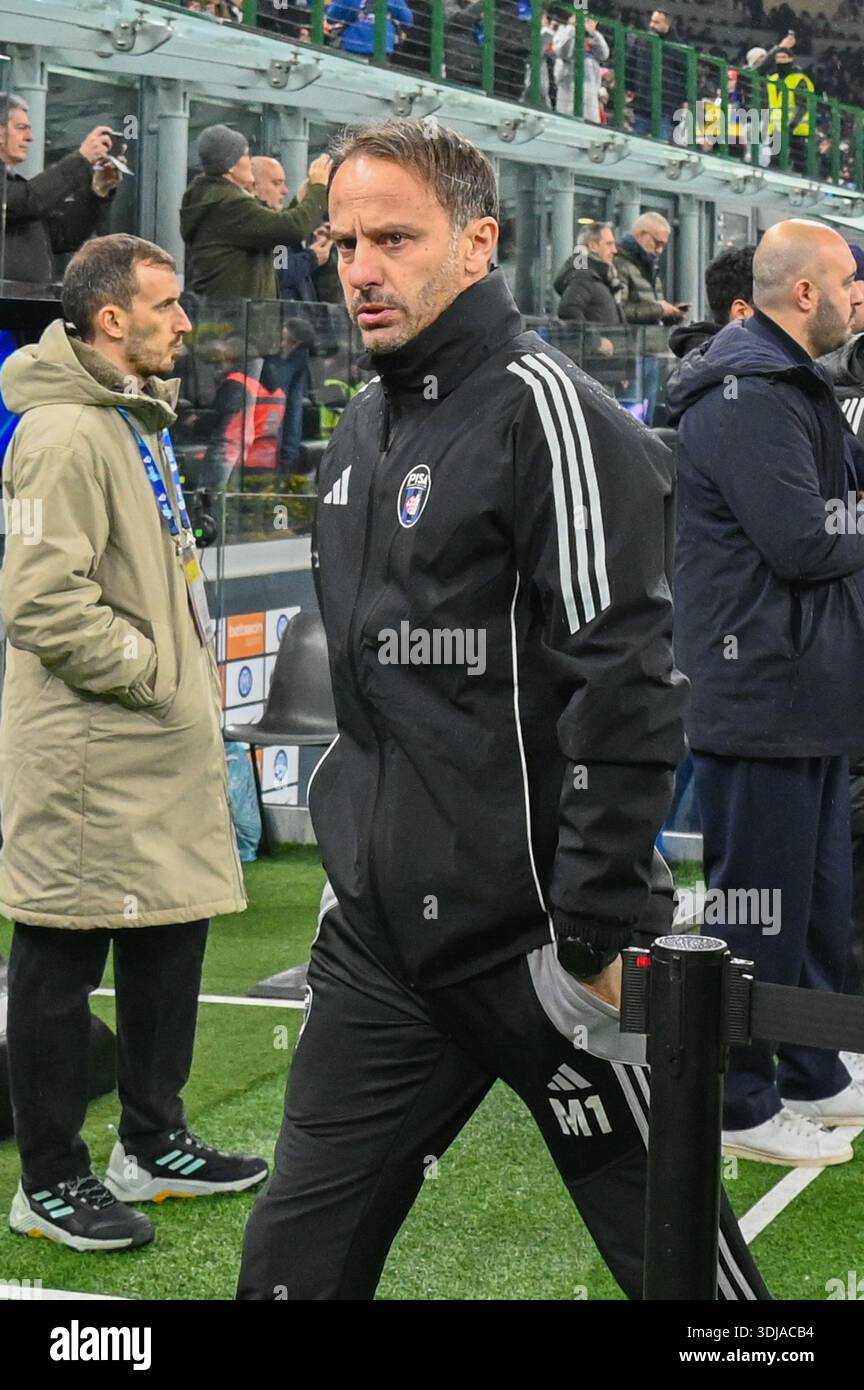 Head Coach Alberto Gilardino (Pisa) during Inter - FC Internazionale vs ...