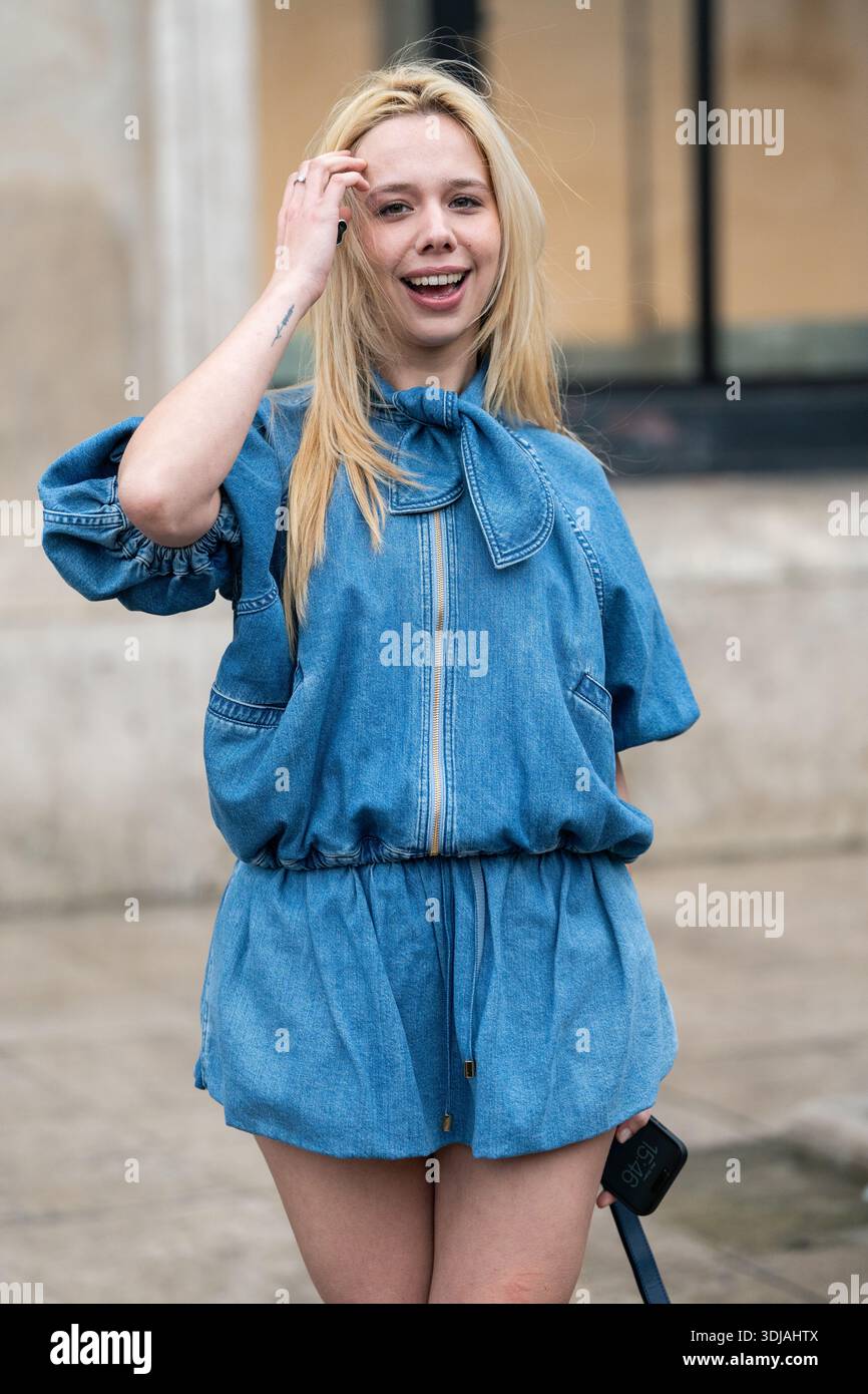 Kim Higelin attends the Patou Menswear Fall/Winter 2026-2027 show as ...