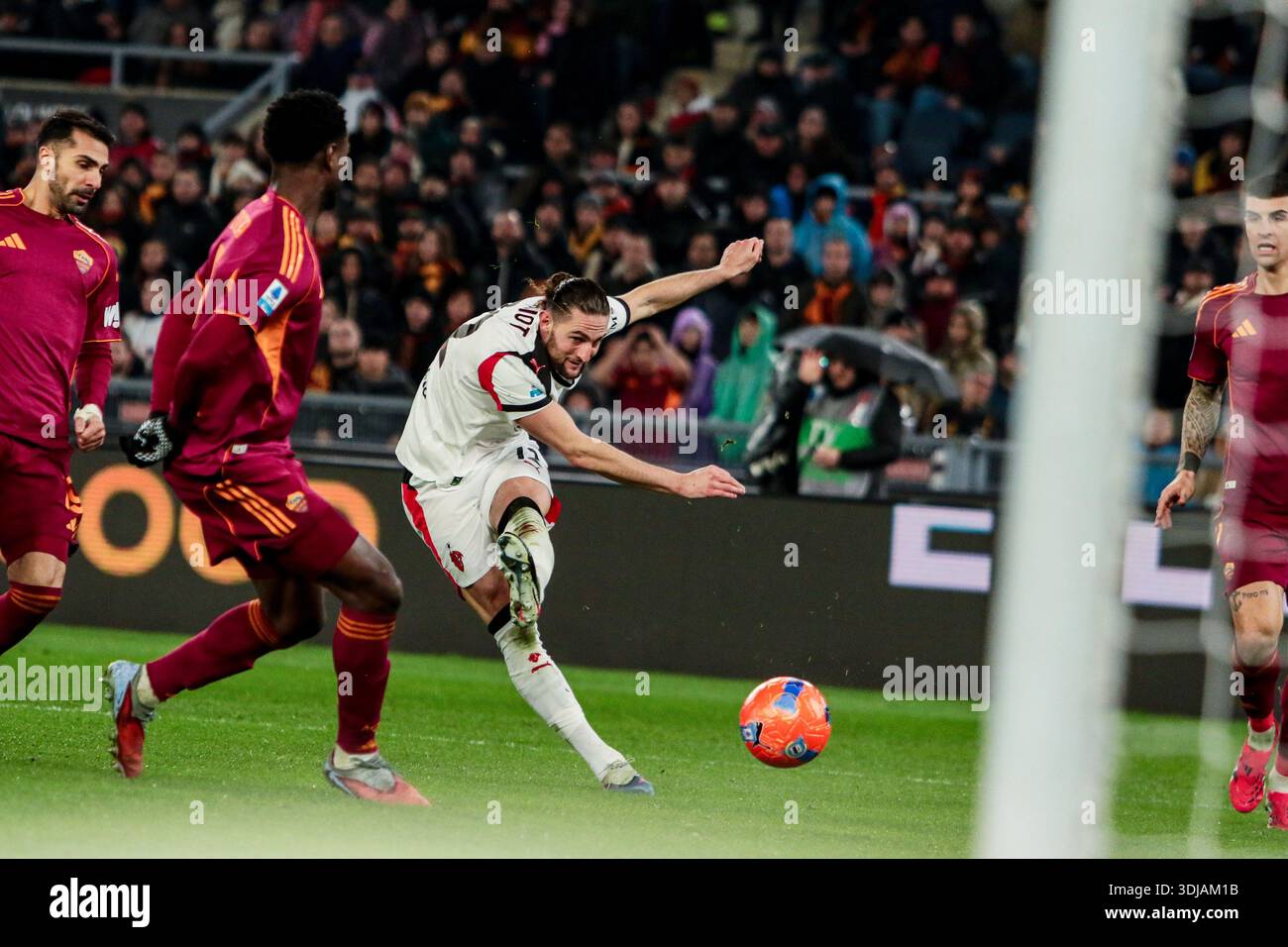 Adrien Rabiot of AC Milan during AS Roma vs AC Milan, Italian soccer ...