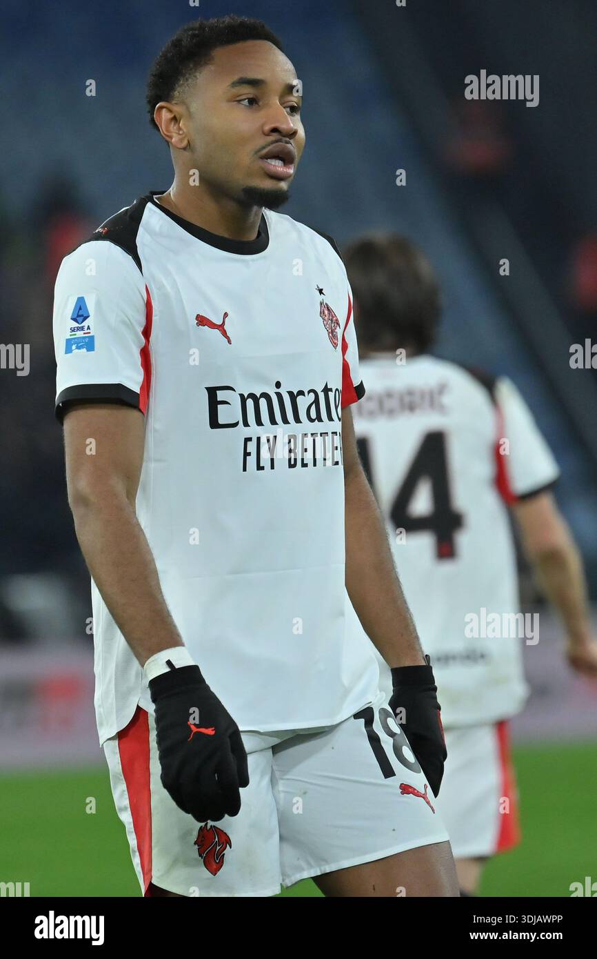 Christopher Nkunku of AC Milan during the serie A Enilive match between ...