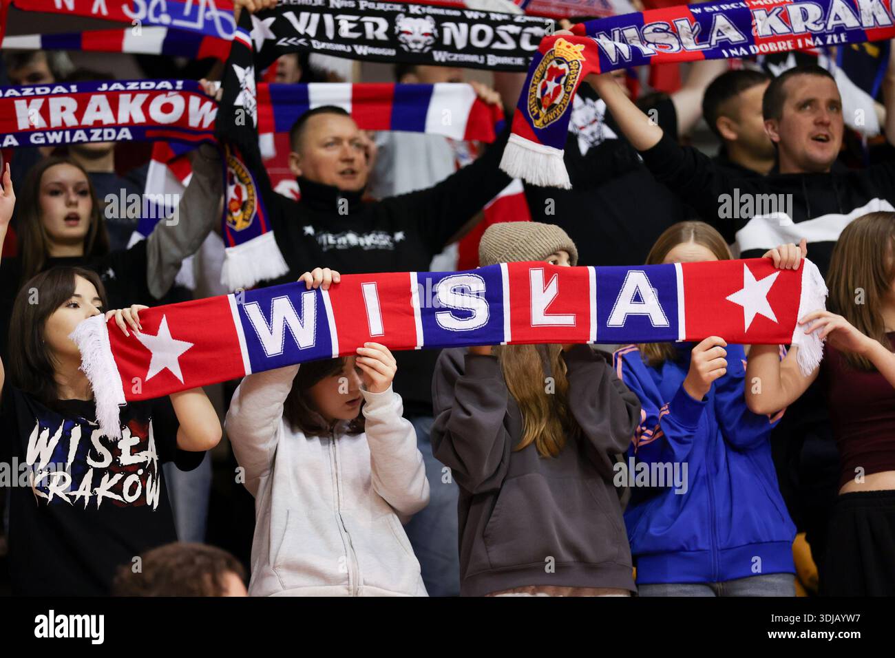 Fans of Wisla Krakow K seen during the Orlen Basket Liga Kobiet 2025/ ...