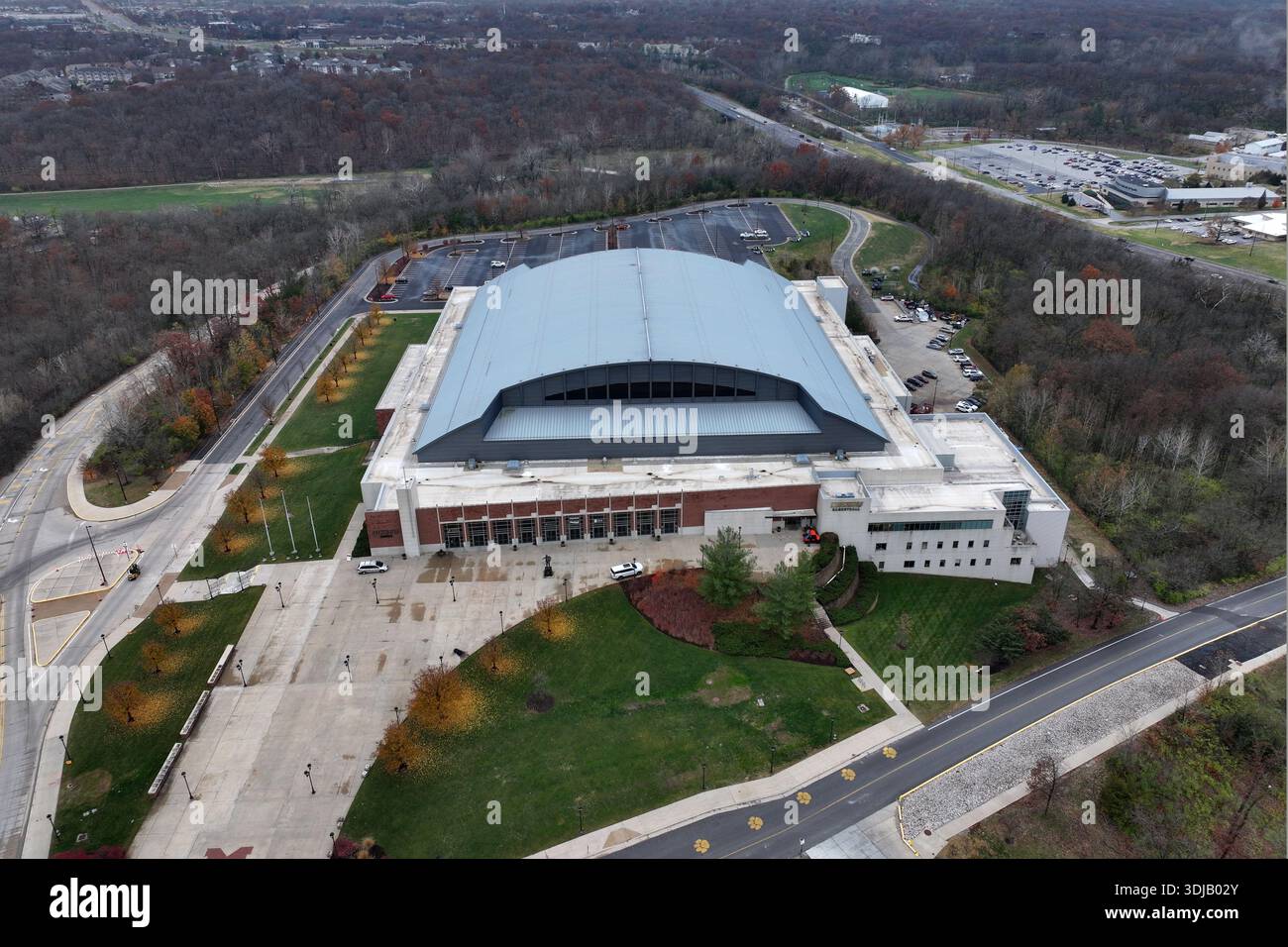 A general overall aerial view of the Mizzou Arena at the University of ...
