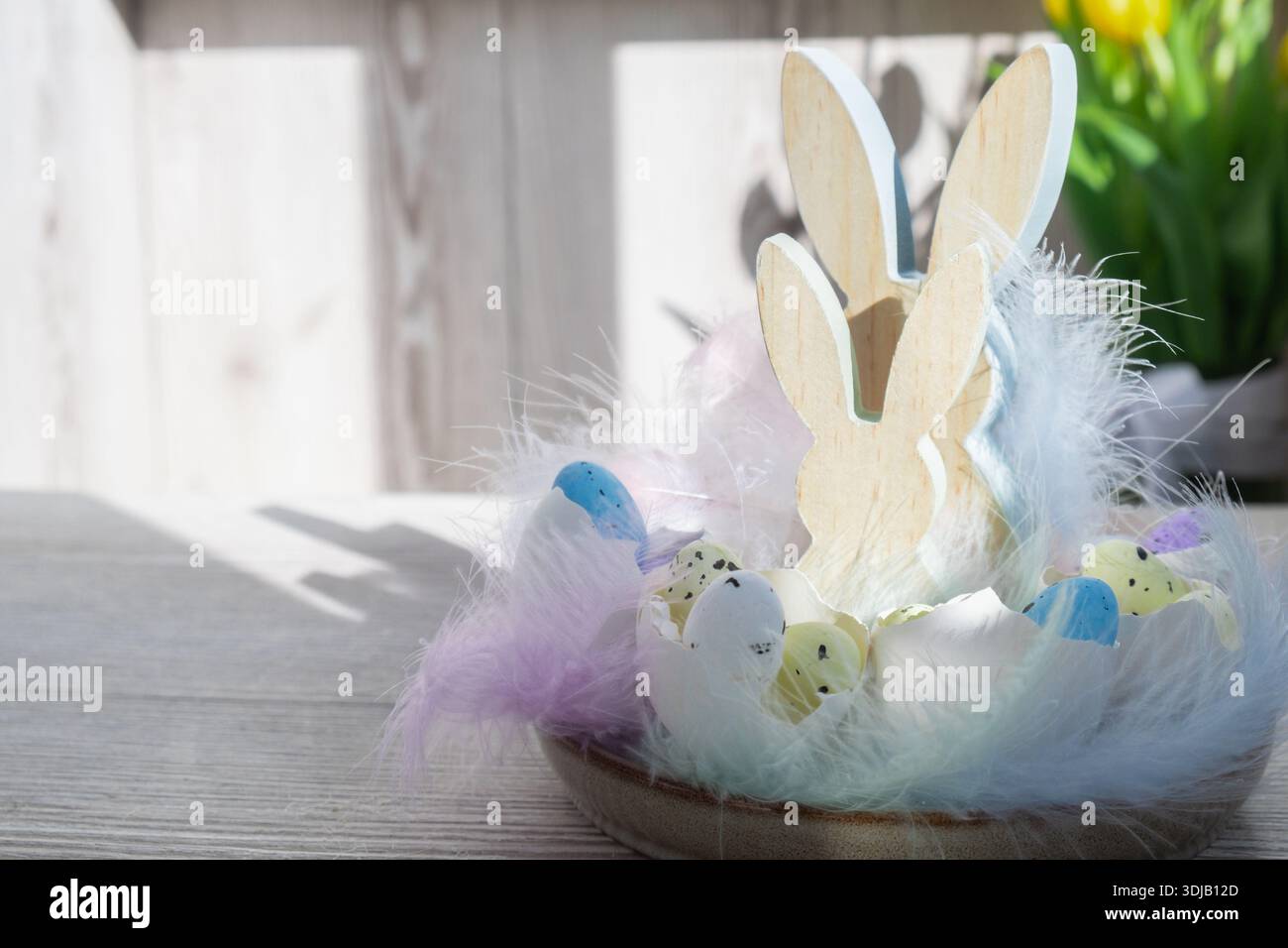 Female hands making egg shell handmade decoration for Easter holiday ...