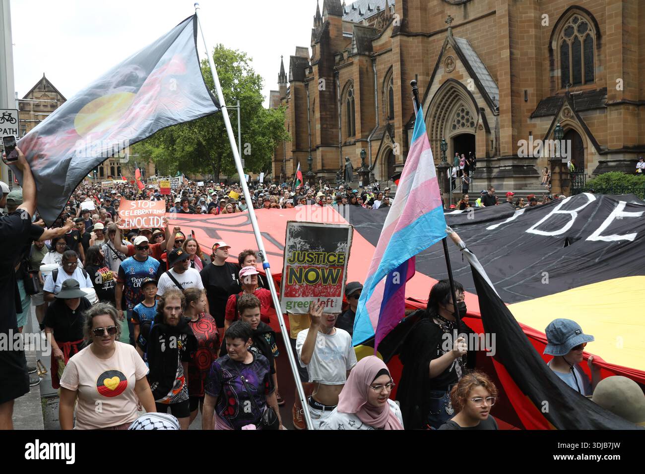 Sydney, Australia. 26th January 2026. Invasion Day march from Hyde Park ...