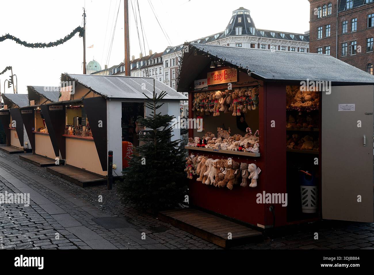 Copenhagen /Denmark/ 18.December 2019/Christmas markets on Nyhavn canal ...