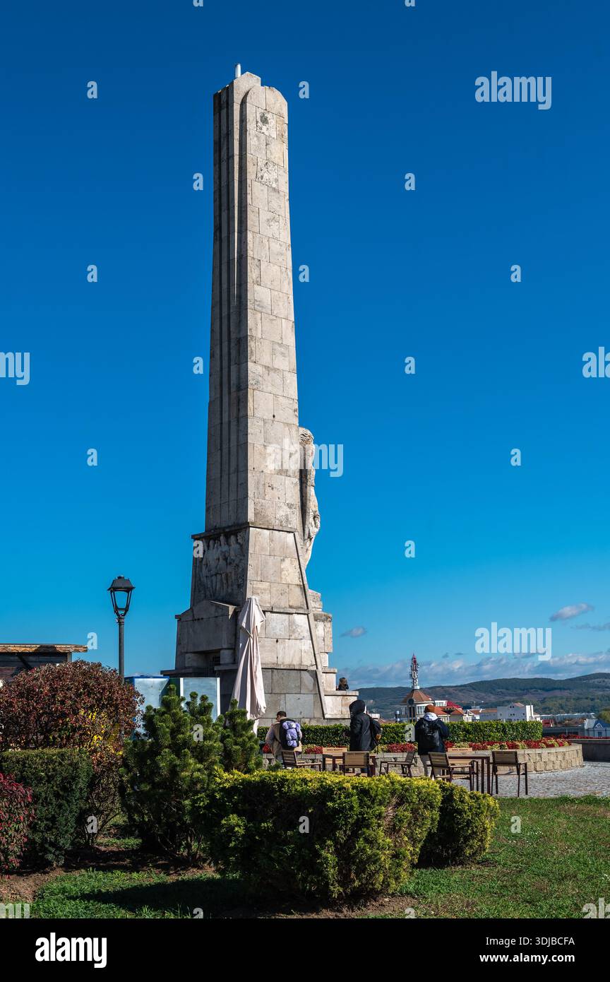 Alba Iulia, Romania - october 19.2025. stone obelisk commemorates the ...