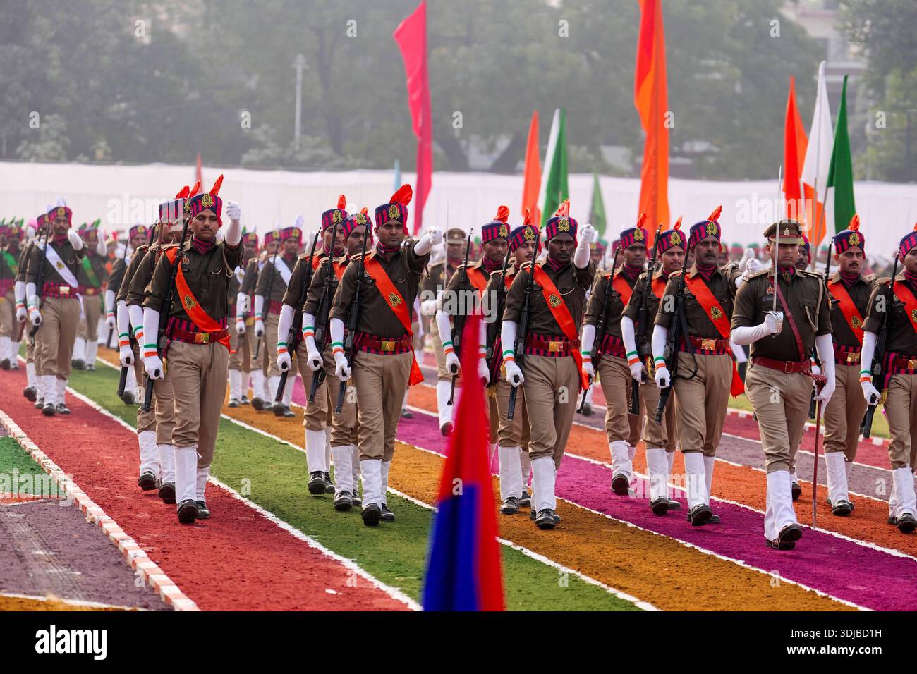 Uttar Pradesh police personnel attend Republic Day parade at Police ...