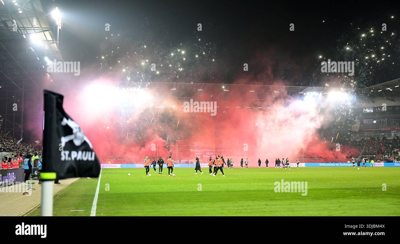 Fans supporters St. Pauli, choreography, South Tribune, Millerntor ...