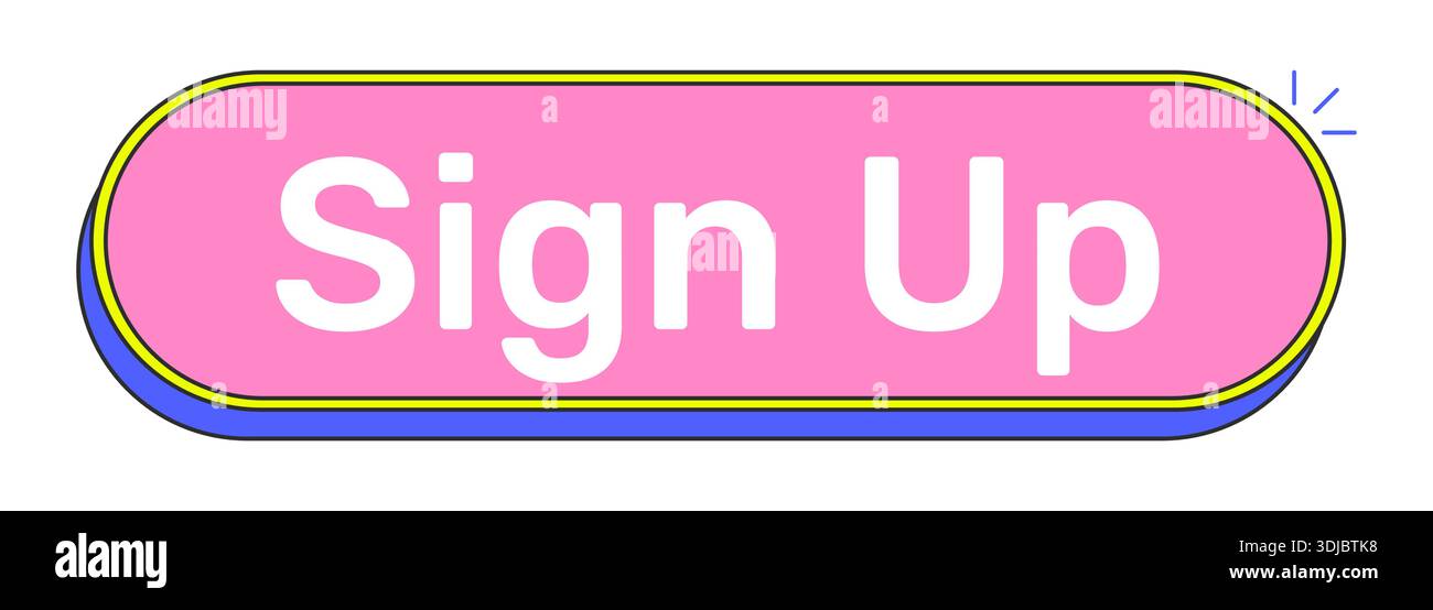 Sign up rounded pink Stock Vector Images - Alamy