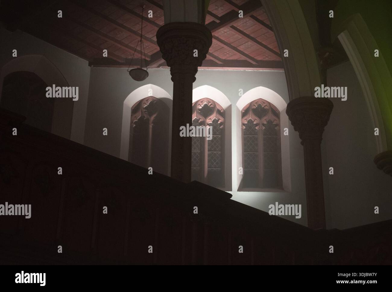 View inside Greyfriars Church, Dumfries town centre, Scotland. A sound ...