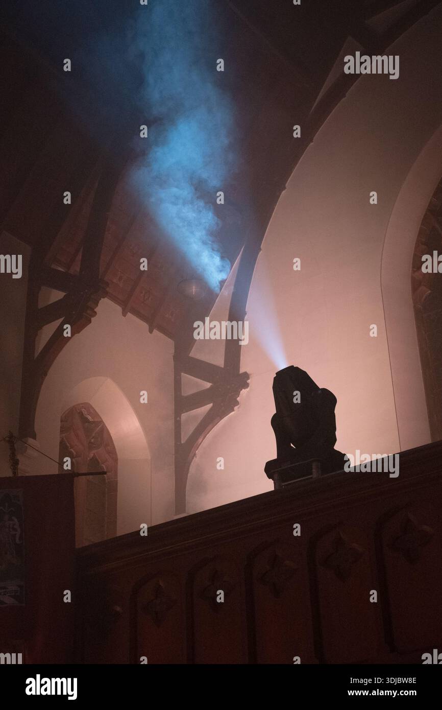 View inside Greyfriars Church, Dumfries town centre, Scotland. A sound ...