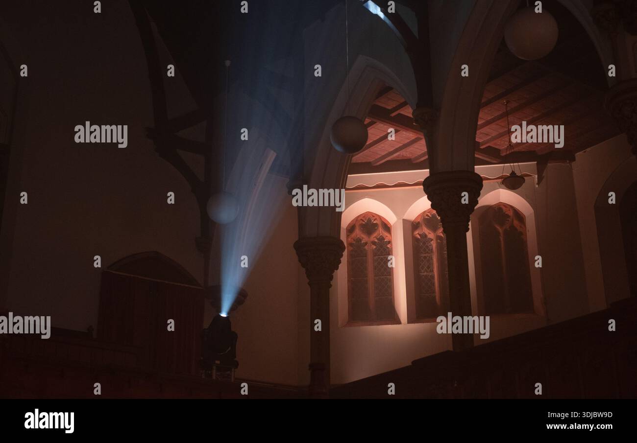 View inside Greyfriars Church, Dumfries town centre, Scotland. A sound ...