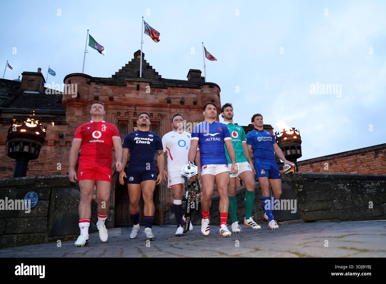 The captains walk out during the launch event for the Guinness Men's ...