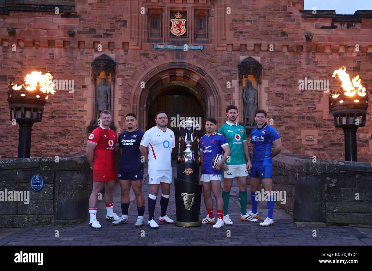 The captains with the trophy during the launch event for the Guinness ...