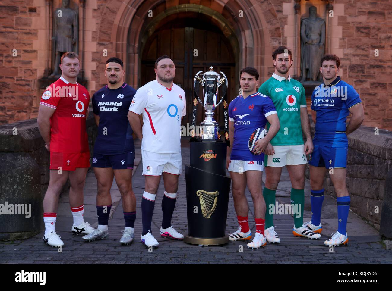 The captains with the trophy during the launch event for the Guinness ...