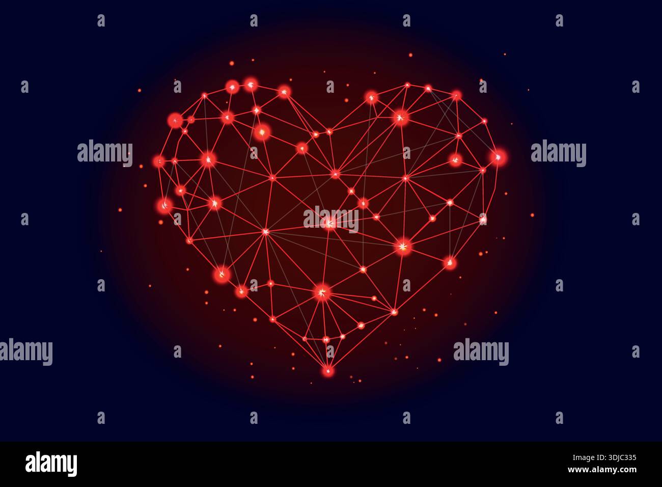 Abstract blue digital network glowing Stock Vector Images - Alamy