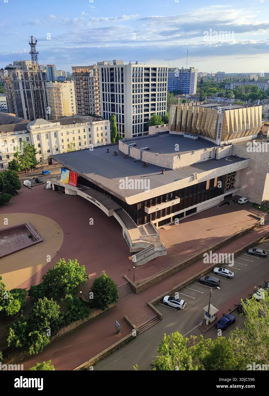 A large fundamental building from the Soviet period. A large wide ...