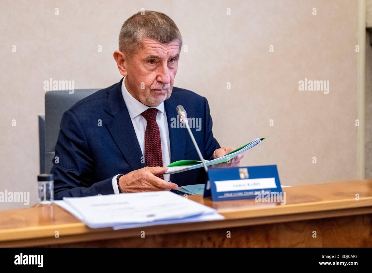 Czech Prime Minister Andrej Babis attends the Czech cabinet meeting to ...