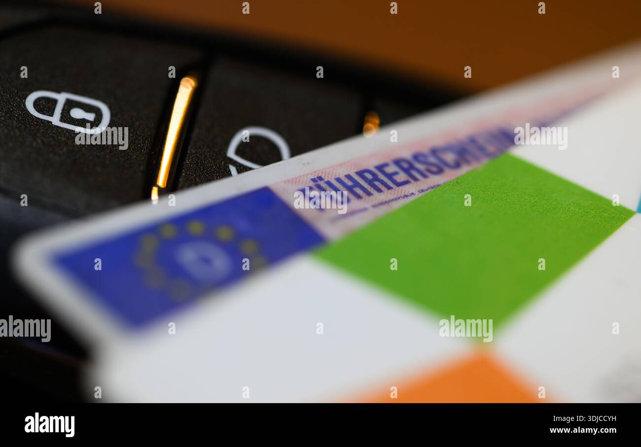 ILLUSTRATION - 26 January 2026, Saxony, Dresden: A driver's license ...