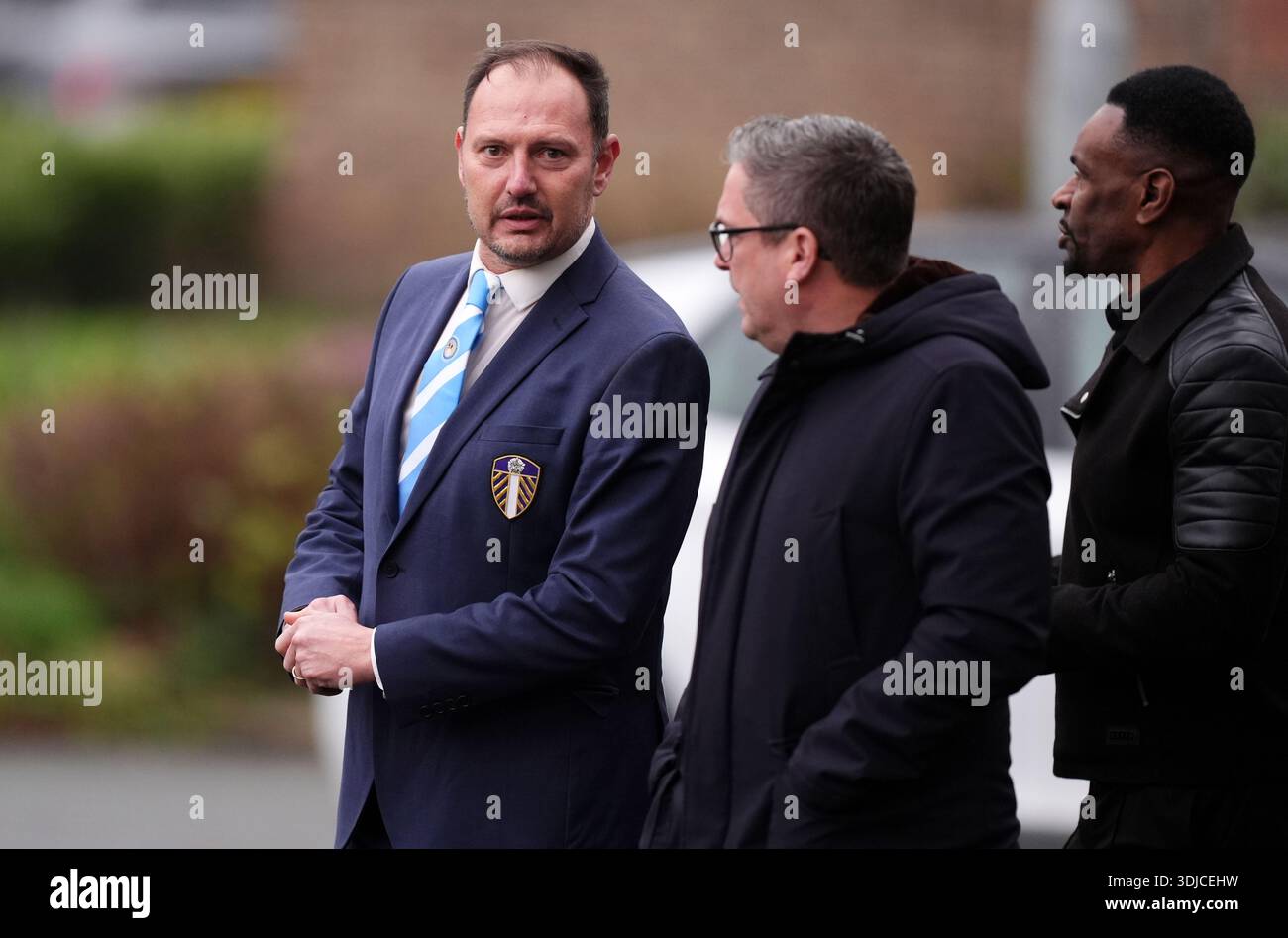 Noel Whelan arriving for the funeral service for Terry Yorath at the ...