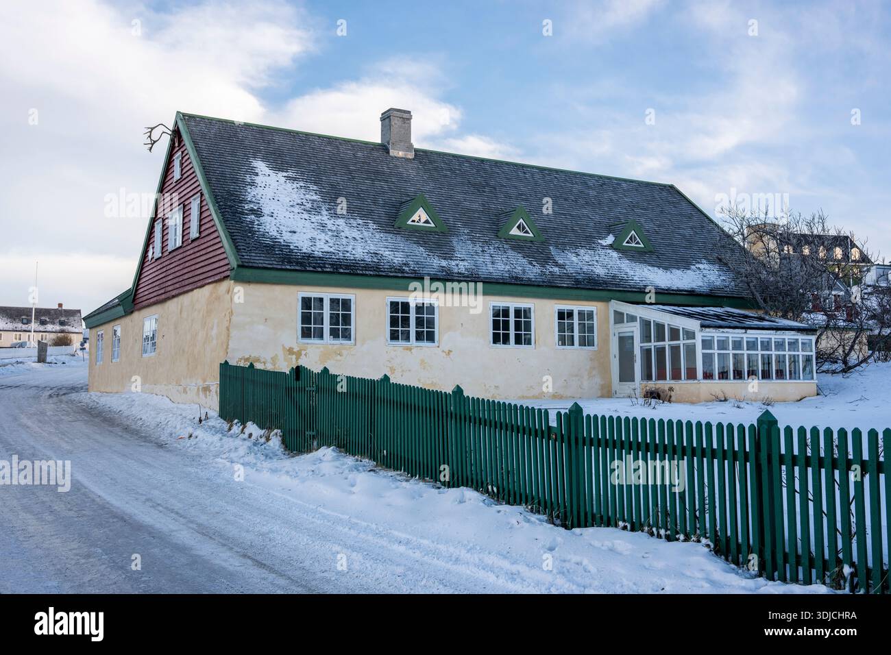 Nuuk, Greenland 20260125. Hans Egede's House in Greenland's capital ...
