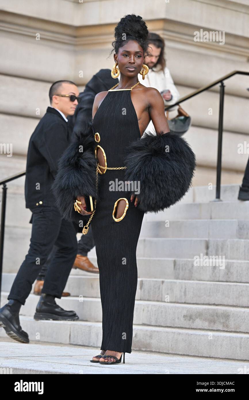 Jodie Turner Smith arriving at the Schiaparelli show during Paris ...