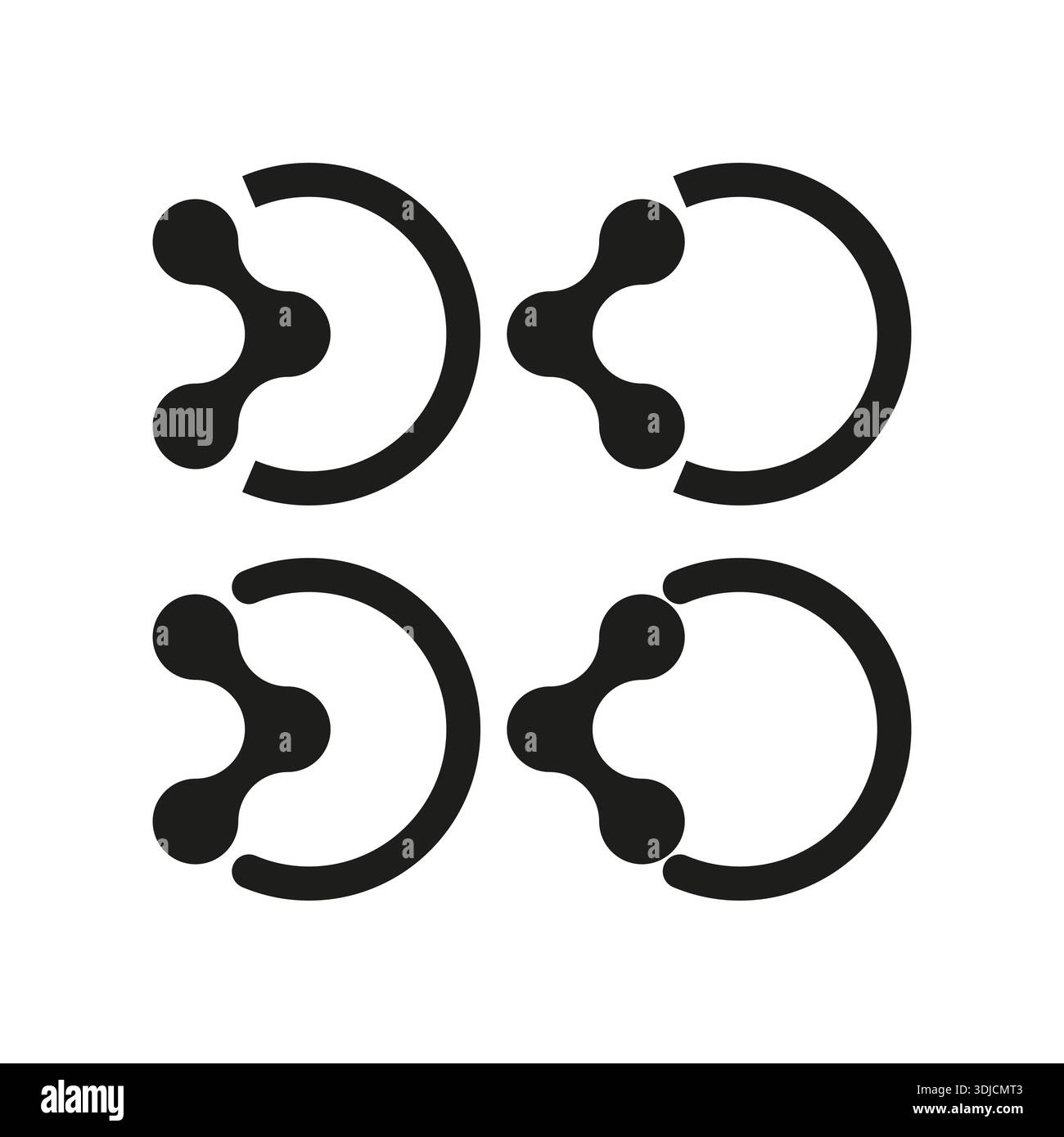 Molecular bond icon. Science connection symbol. Atomic structure Vector ...