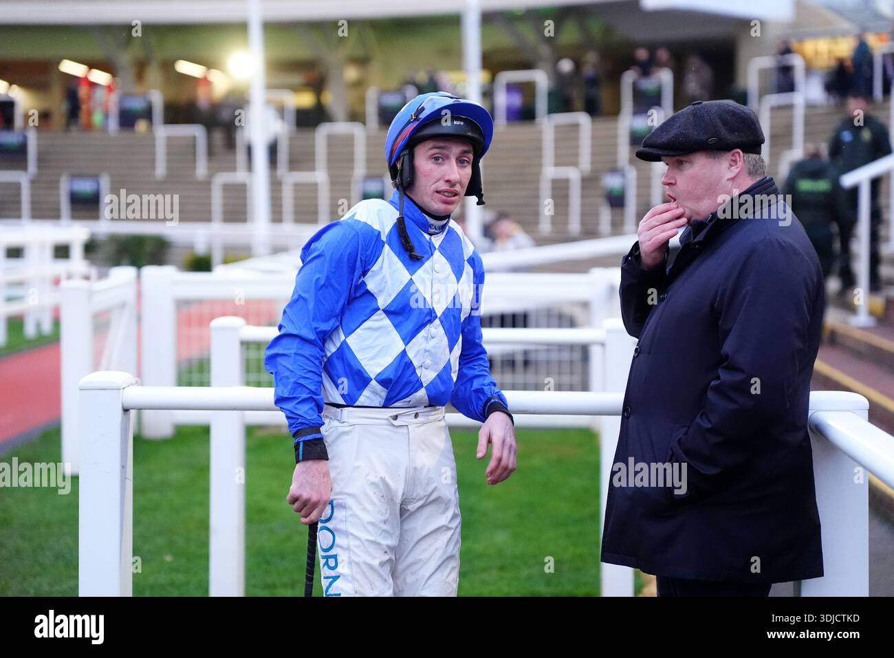 Jack Kennedy and Gordon Elliott ahead of the AIS Novices' Hurdle during ...