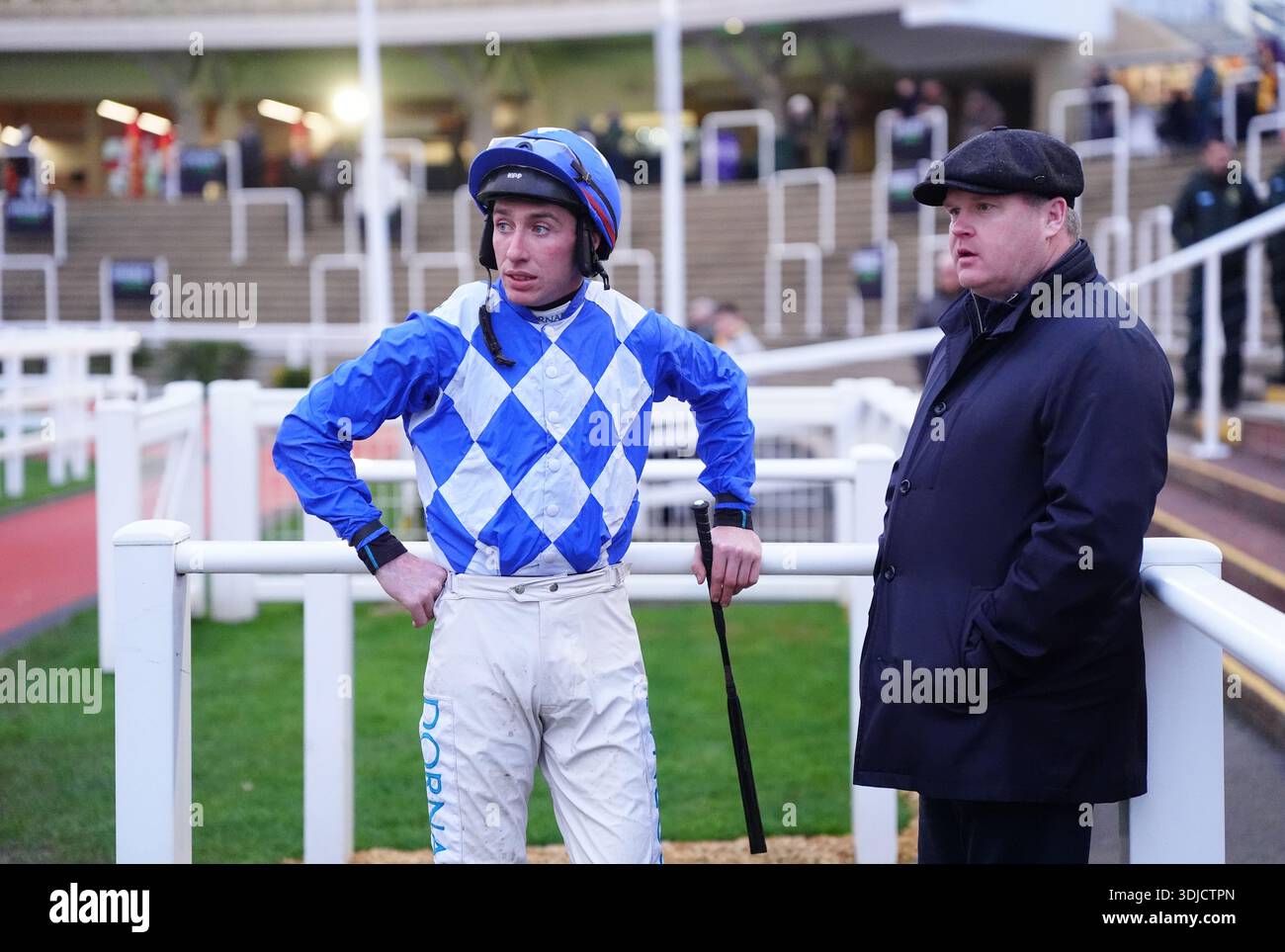 Jack Kennedy and Gordon Elliott ahead of the AIS Novices' Hurdle during ...