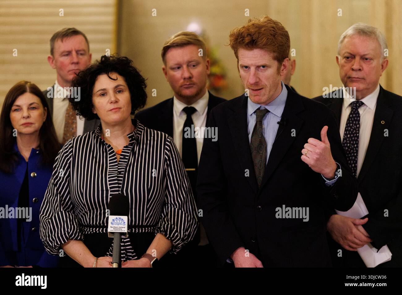 Assembly Opposition Leader Matthew O'Toole MLA (second from right) with ...