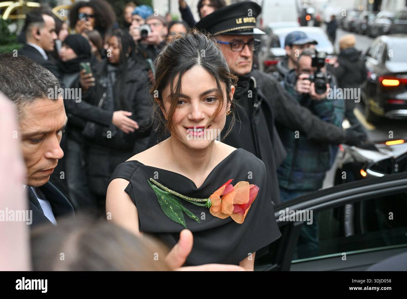 Monica Barbaro seen out of hotel during Paris Fashion Week Haute ...