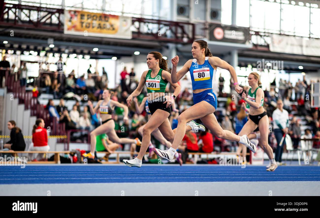 Impression: Sprint duel over 60m between Marla Hitzler (TV Michelbach ...