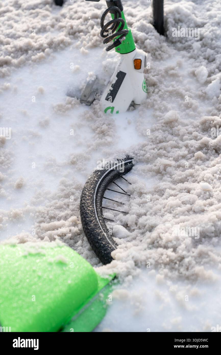 Snow piled on the ground, Monday, Jan. 26, 2026, in Washington. (AP ...
