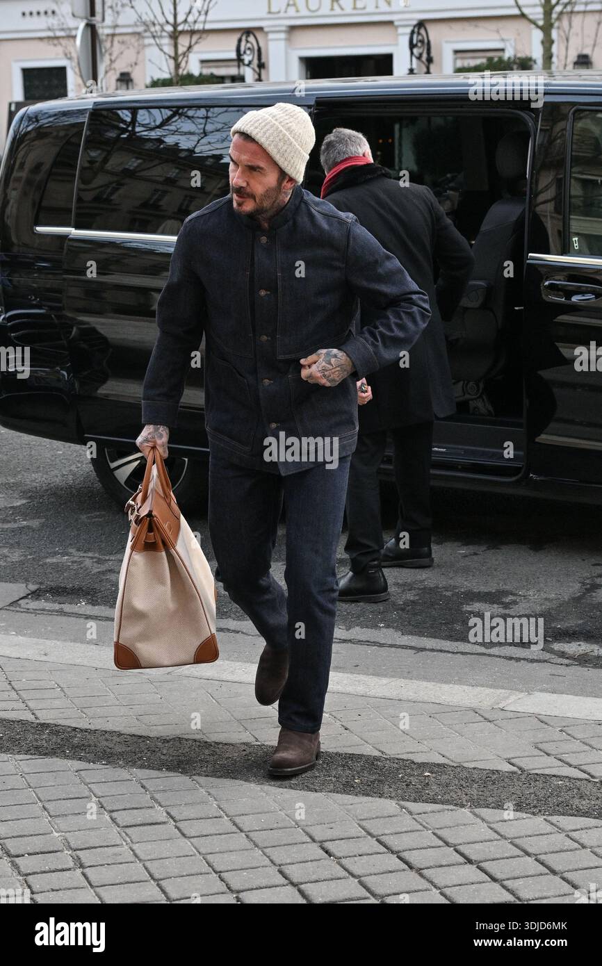 Paris, France. 26th Jan, 2026. David Beckham seen out of hotel during ...
