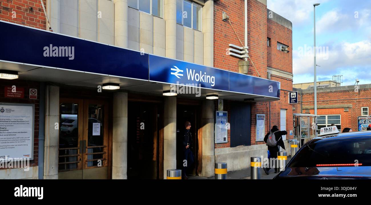 Woking mainline train station art deco exterior, Surrey, England, Great ...