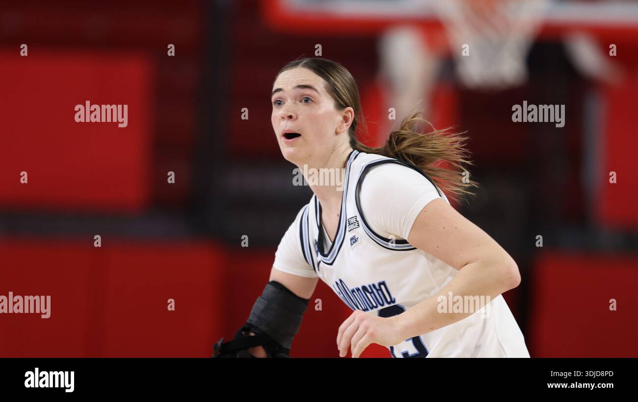 Villanova forward Brynn McCurry (13) dribbles the ball during an NCAA ...