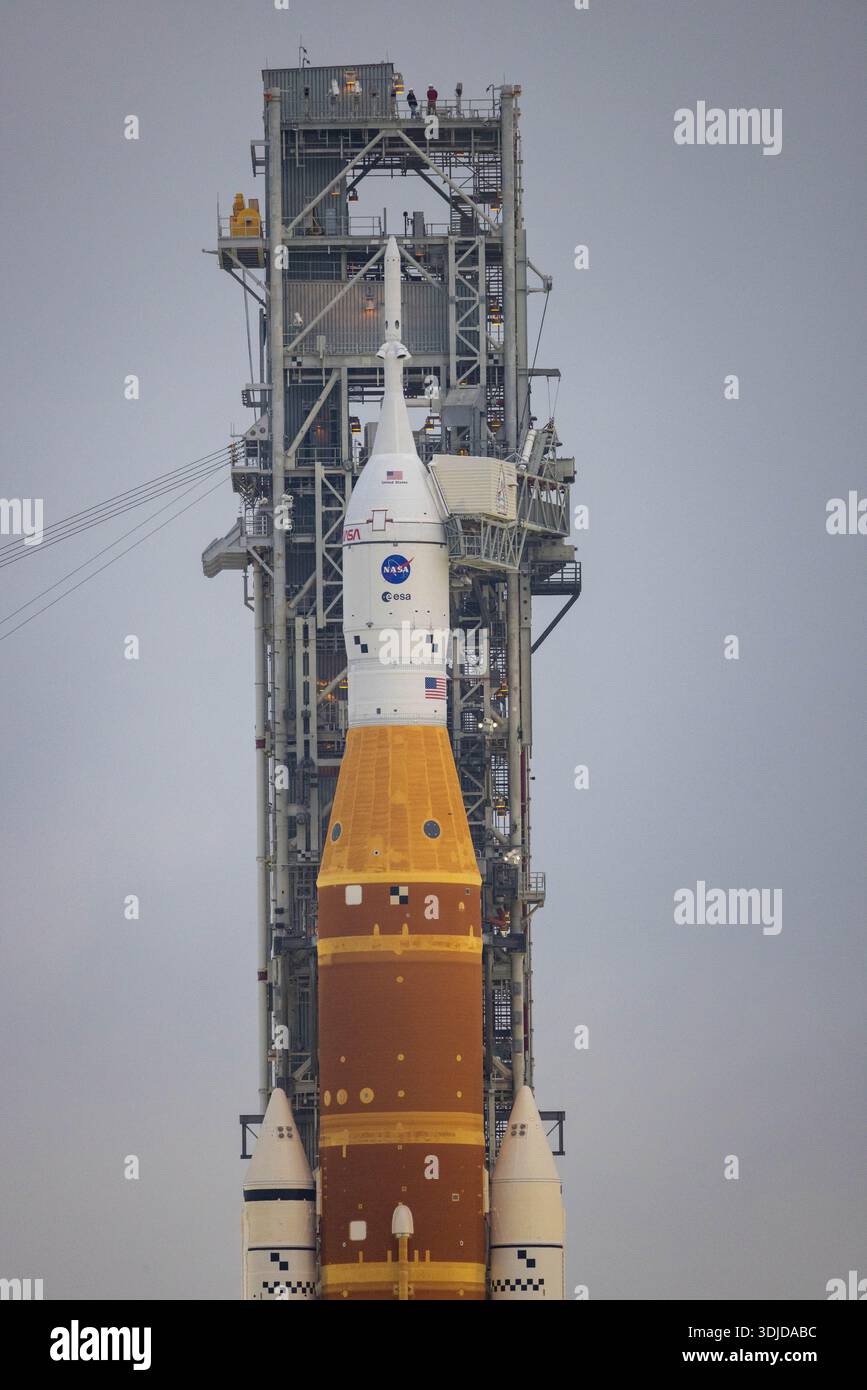 In a brief moment of sunshine on January 26th 2026 NASA Artemis II sls ...