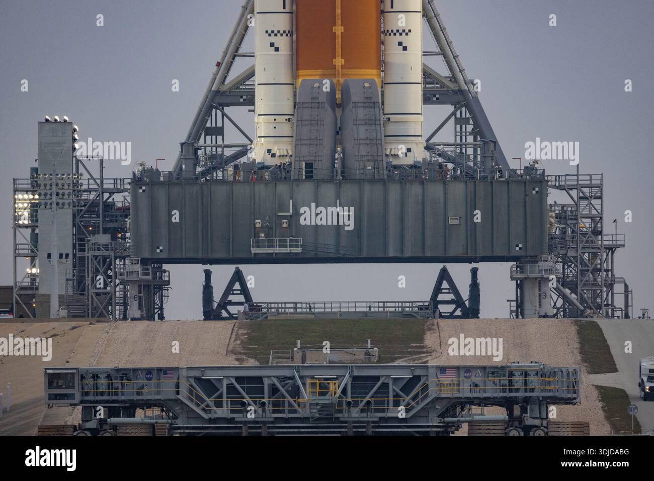 In a brief moment of sunshine on January 26th 2026 NASA Artemis II sls ...