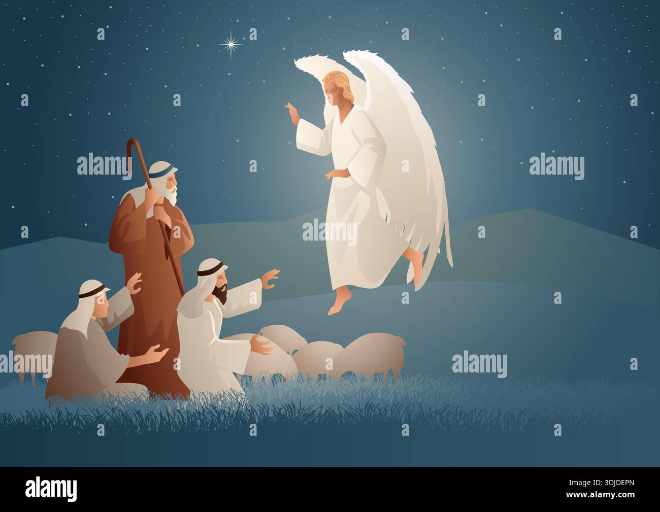Announcing the birth of jesus christ Stock Vector Images - Alamy