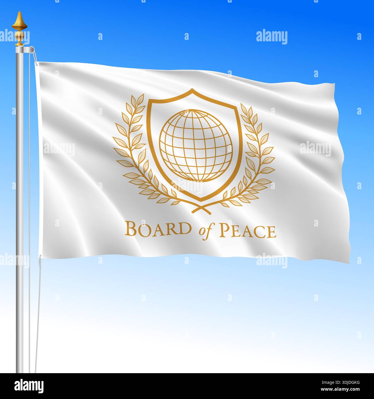 Board of Peace international global organization flag, vector ...