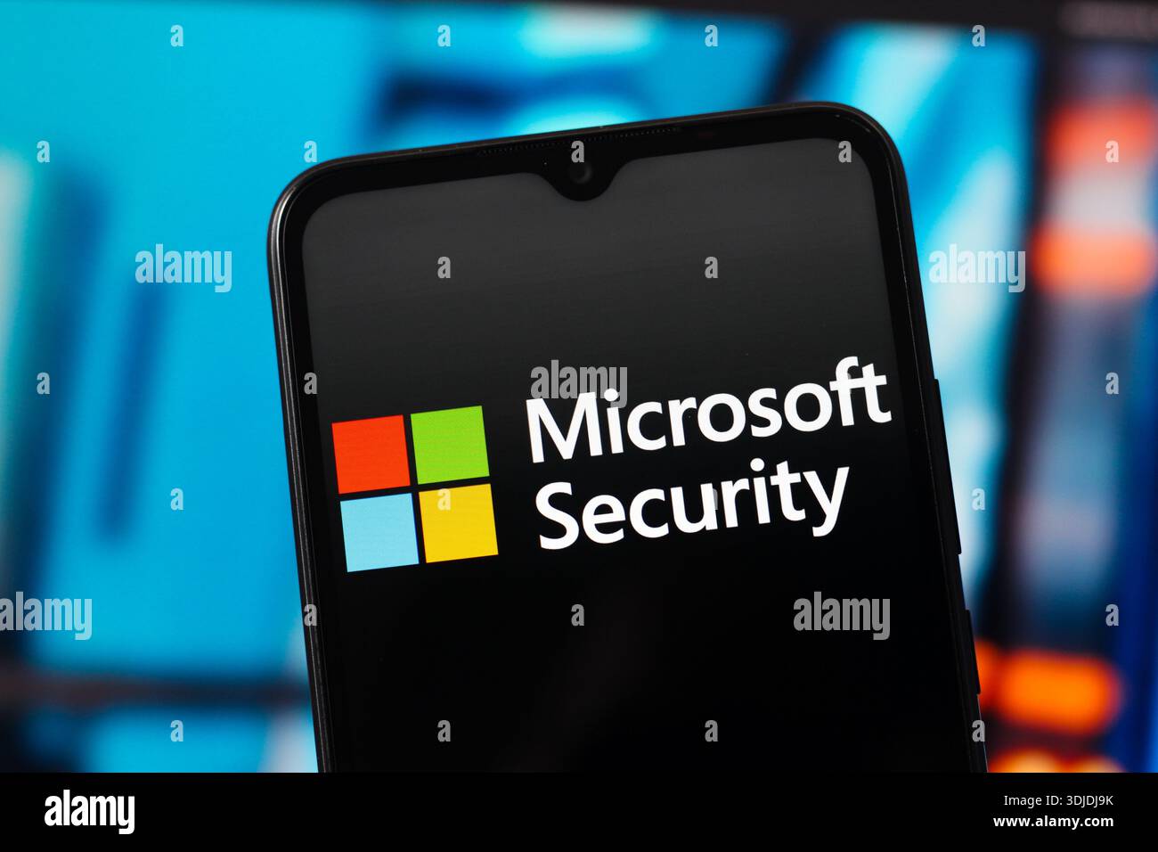 In this photo illustration, the Microsoft Security logo is seen ...