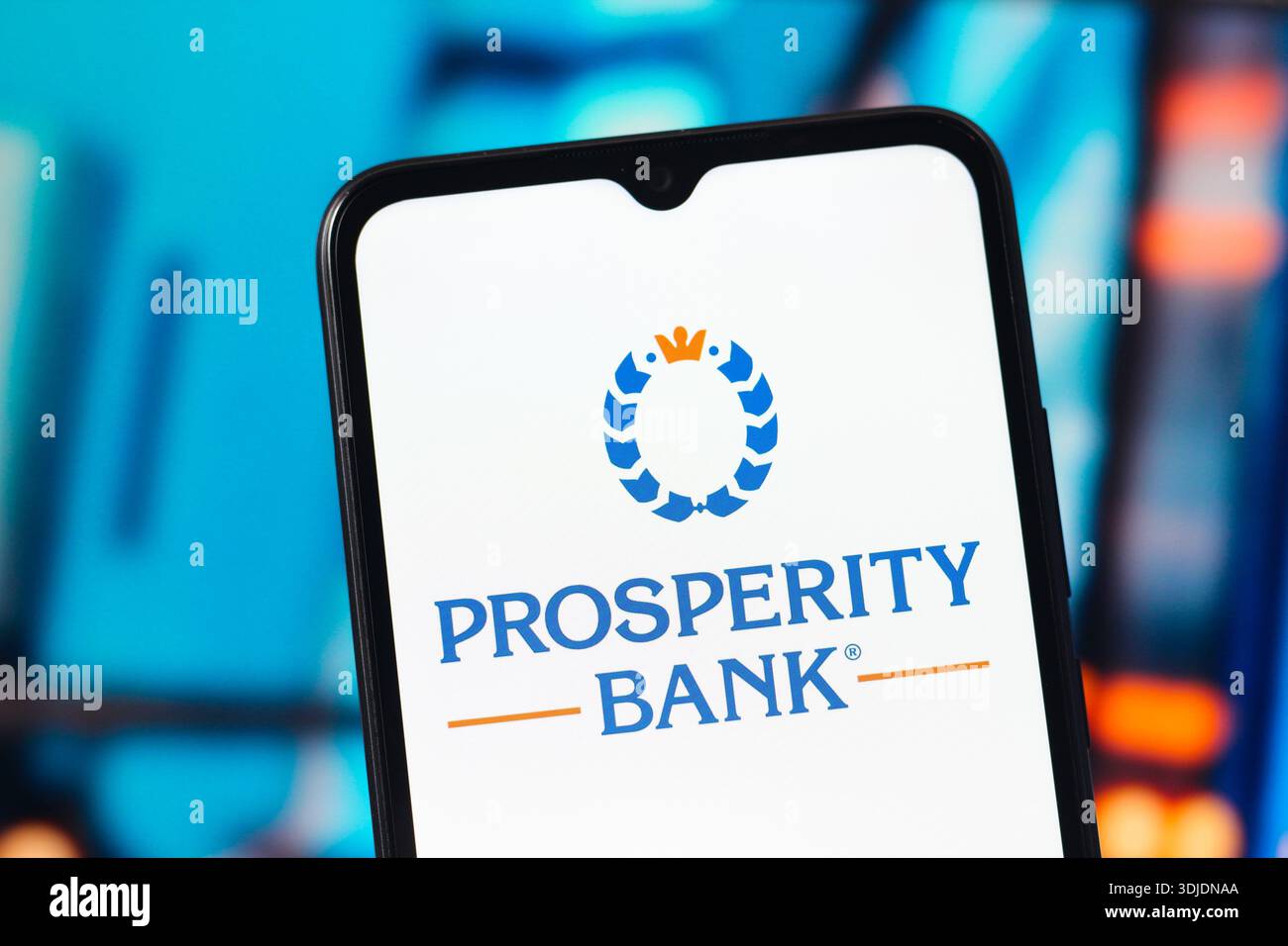In this photo illustration, the Prosperity Bank logo is seen displayed ...