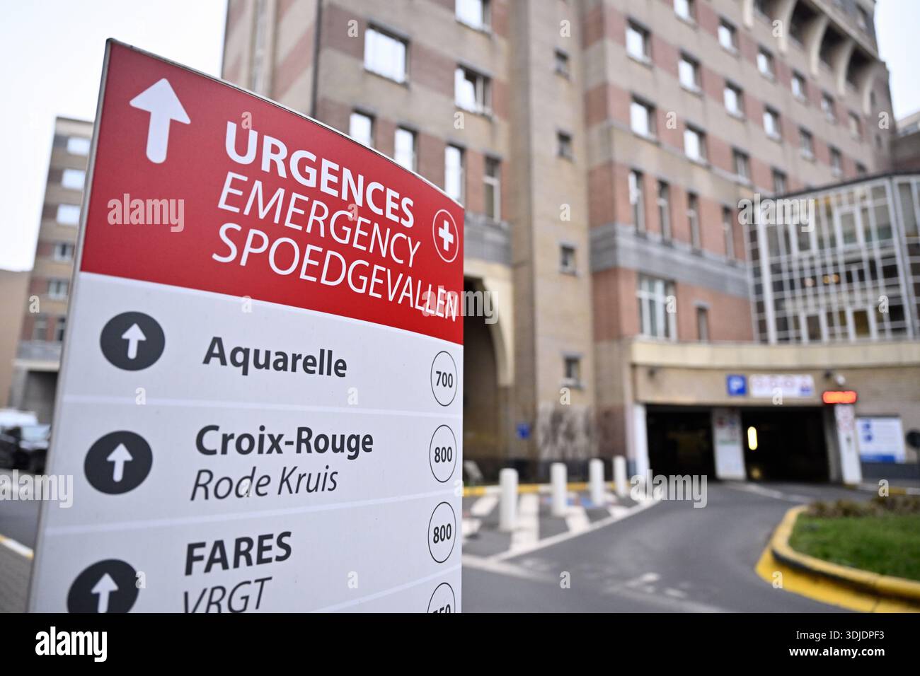 Illustration picture shows the emergency entrance to the CHU Saint ...