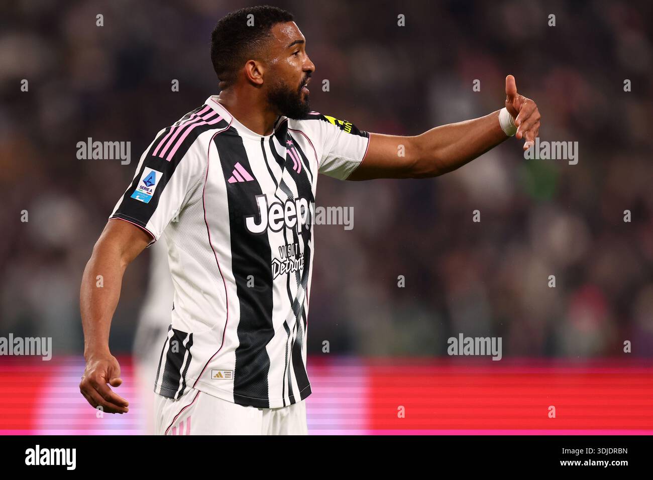 Gleison Bremer of Juventus Fc gestures during the Serie A football ...