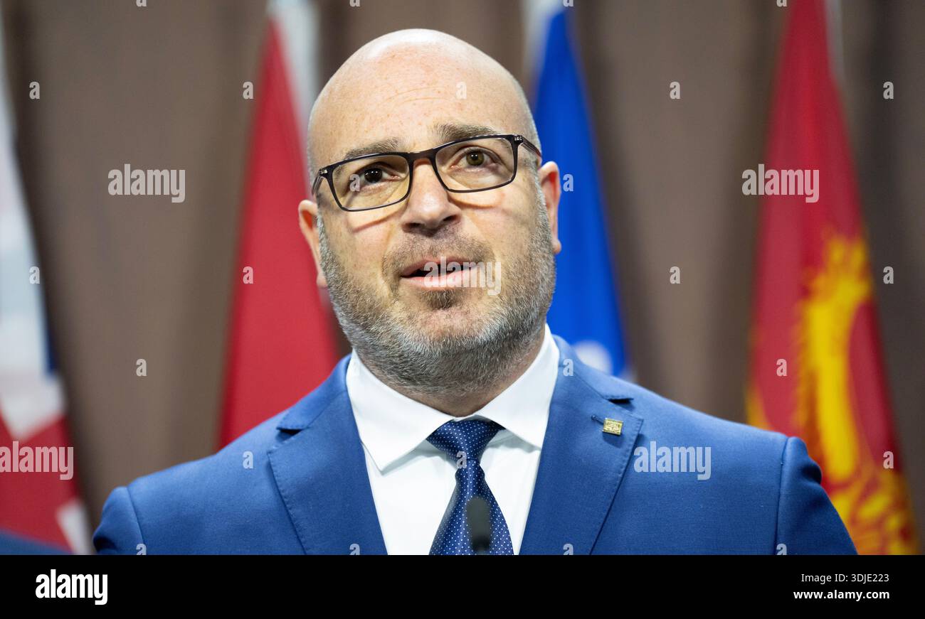 B‚Äônai Brith Canada Chief Executive Officer Simon Wolle speaks during ...
